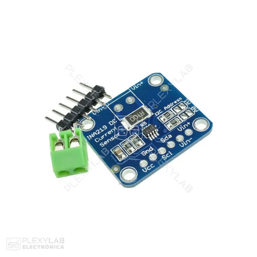 Módulo sensor de corriente INA219 con interfaz I2C para Arduino | PLEXYLAB